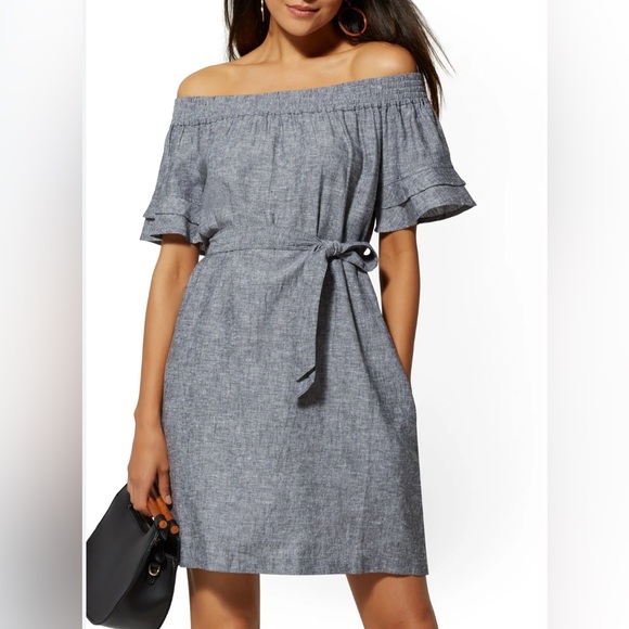 Soho | Dresses | Soho Line Offshoulder Grey Mini Shift Dress Women Boho ...